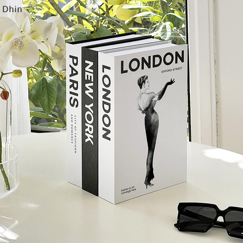 [Dhin] Fashion City Fake Books For Decoration Coffee Table Modern Home ...