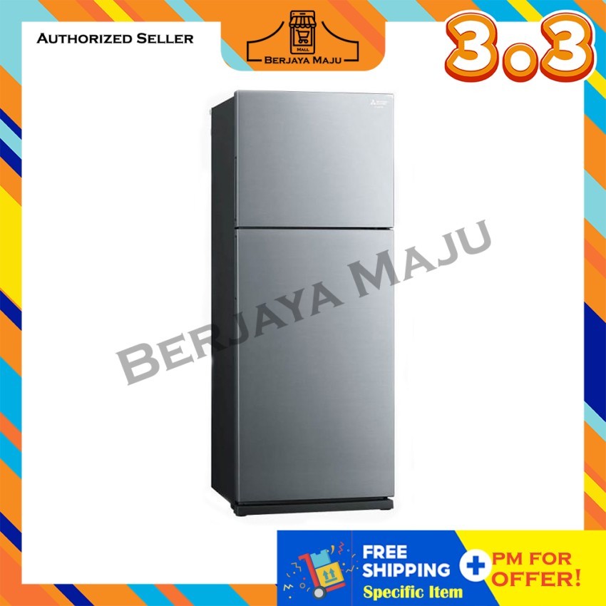 Mitsubishi 413L 2 Door Refrigerator MR-FS51ES-SSL (Silky Silver ...