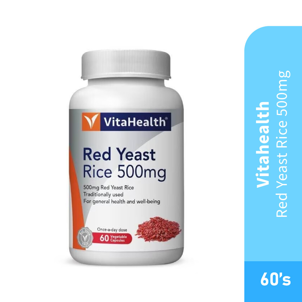 VITAHEALTH Red Yeast Rice 60's- Vegetable Capsule, Red Yeast Rice ...
