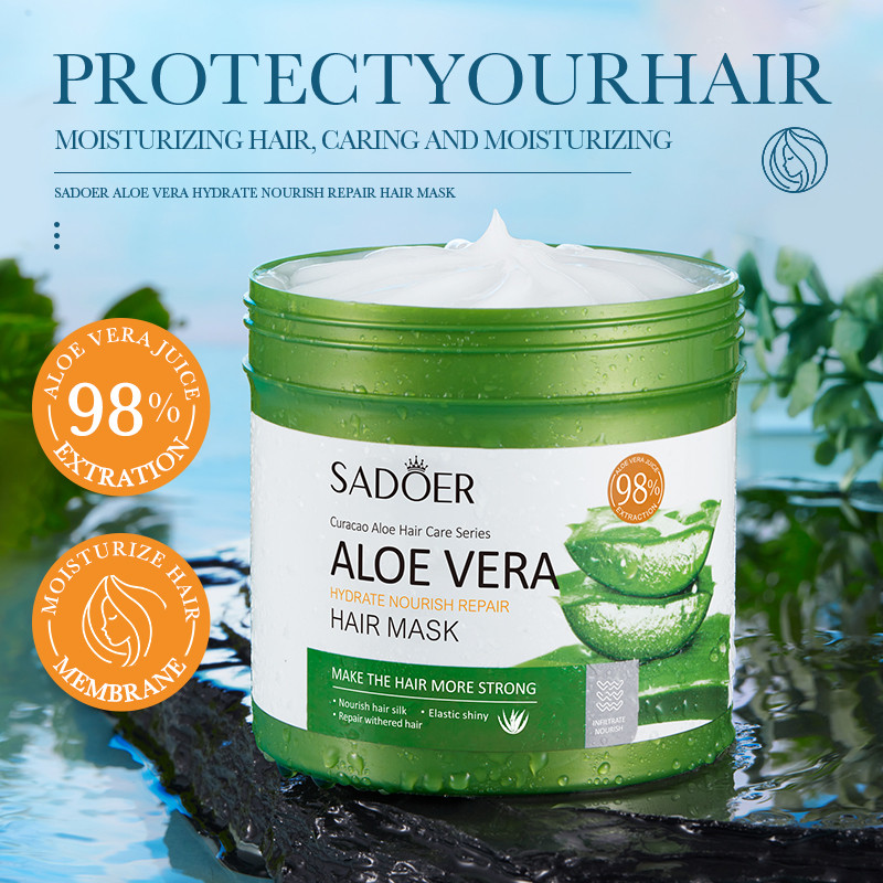 SADOER Aloe Vera Hair Mask 500g – Hydrate, Nourish & Repair for Smooth ...