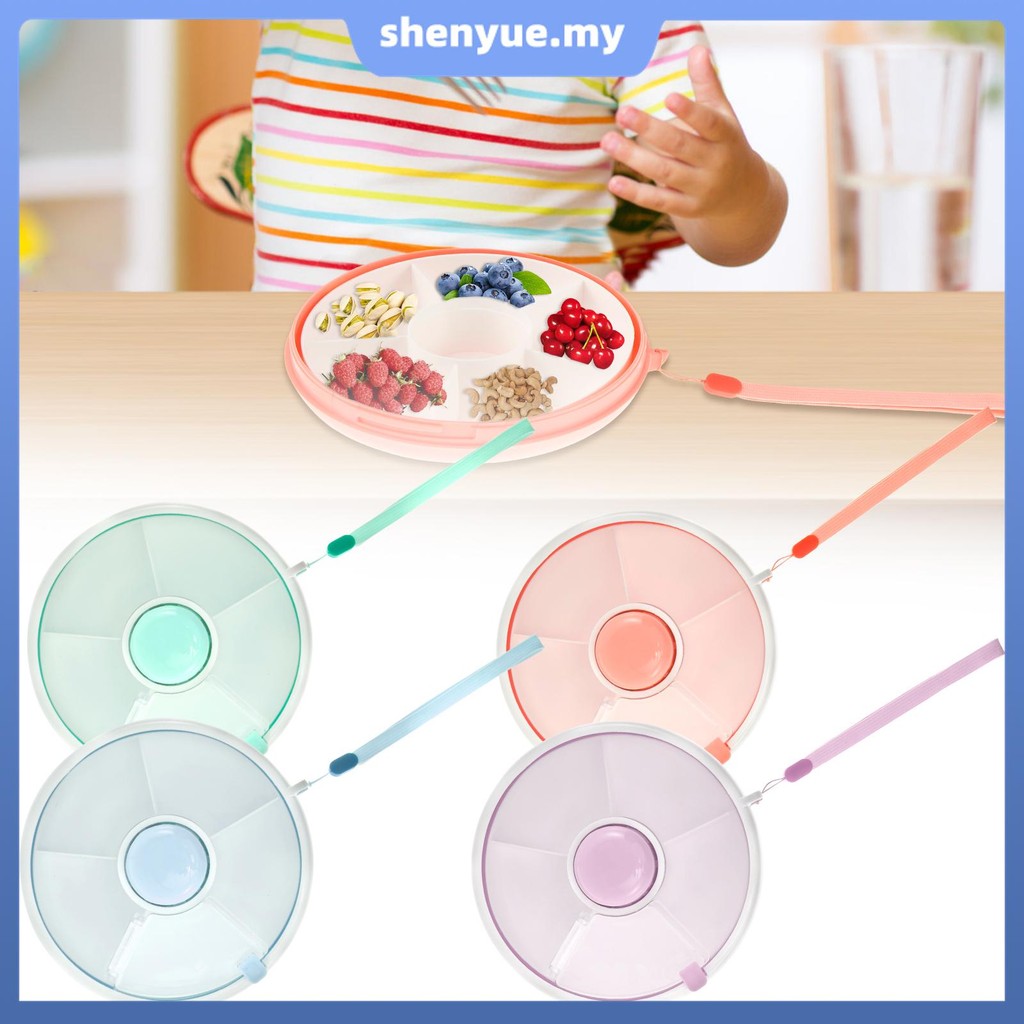 Kids Snack Spinner Toddler Spinner Snack Box with 5 Compartments and ...
