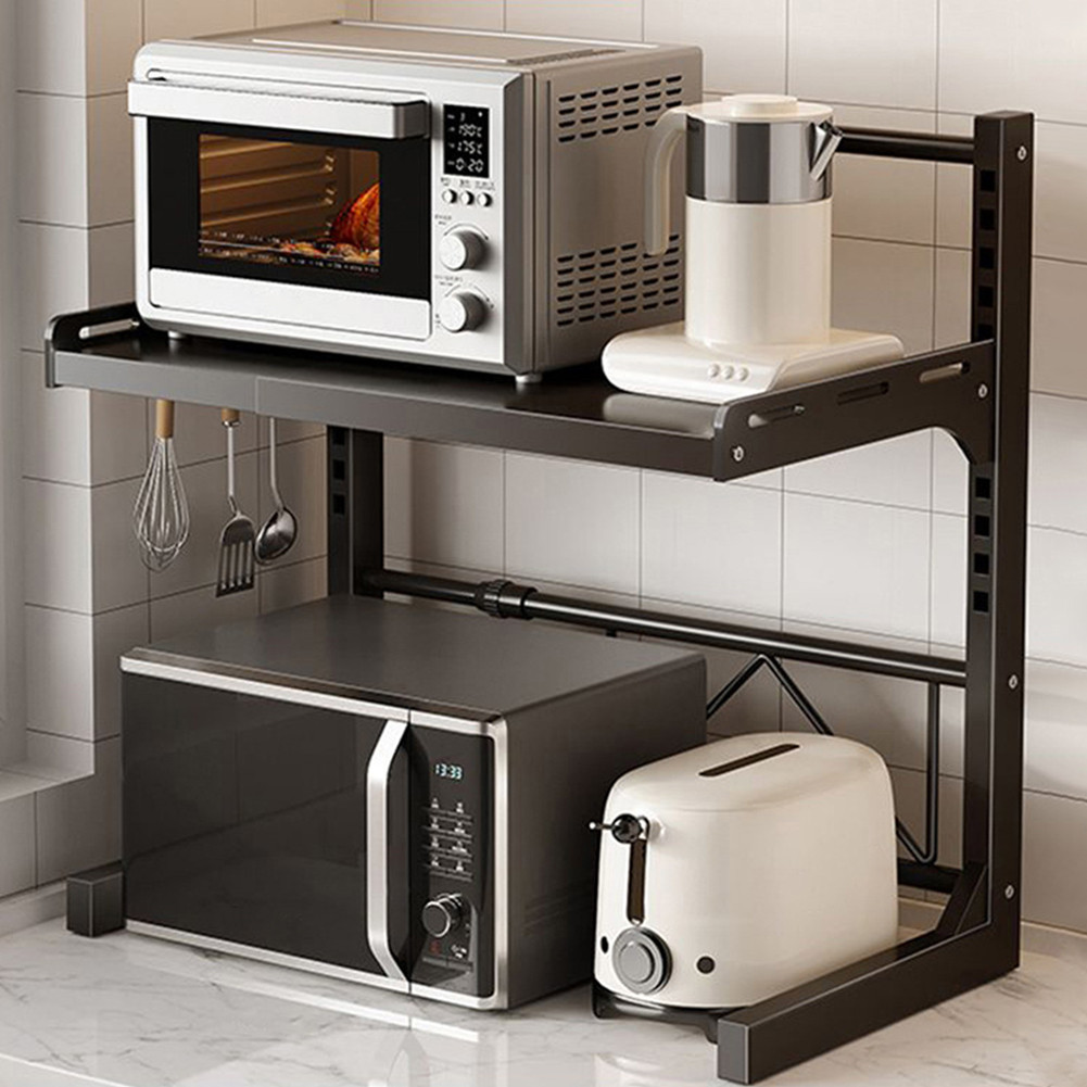 2/3 Tier Extendable Microwave Stand Heavy Duty Height Adjustable for ...