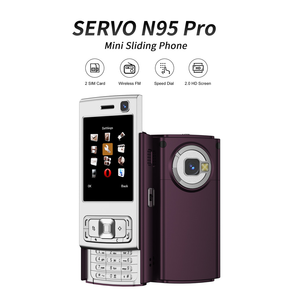 SERVO N95 Pro New Slider Mobile Phone Dual SIM Bluetooth Magic Voice ...