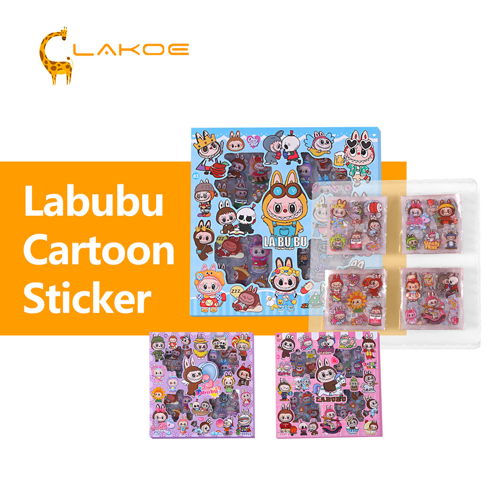 Lakoe 100Pcs Labubu Sticker Cute Sticker Waterproof Birthday Gift Diary ...