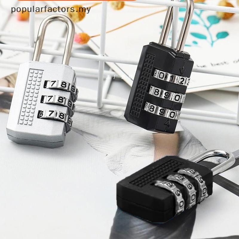 [Popularfactors] 3 Digit Number Combination Pad Lock Padlock Outdoor ...