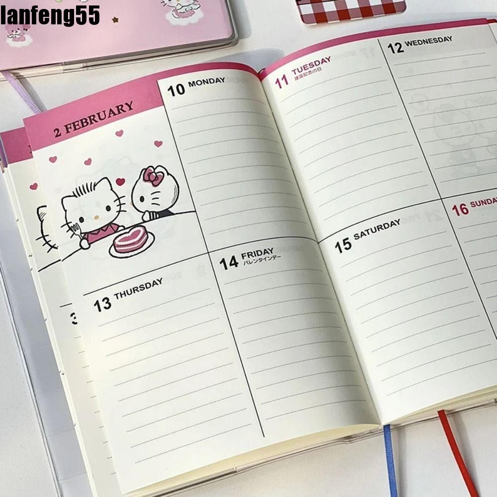 LANFENG 2025 Planner Notebooks, Kawaii 96 Sheets Diary Notebook ...