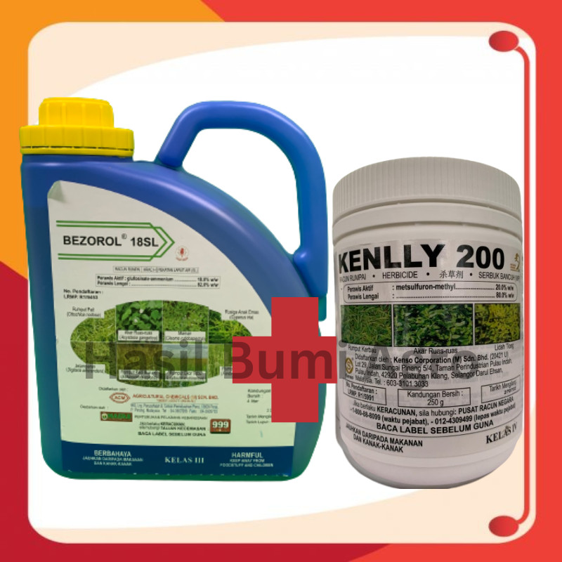 4L BEZOROL + 250G KENLLY 200 BOTOL (1 SET PACKAGE) RACUN RUMPUT ...