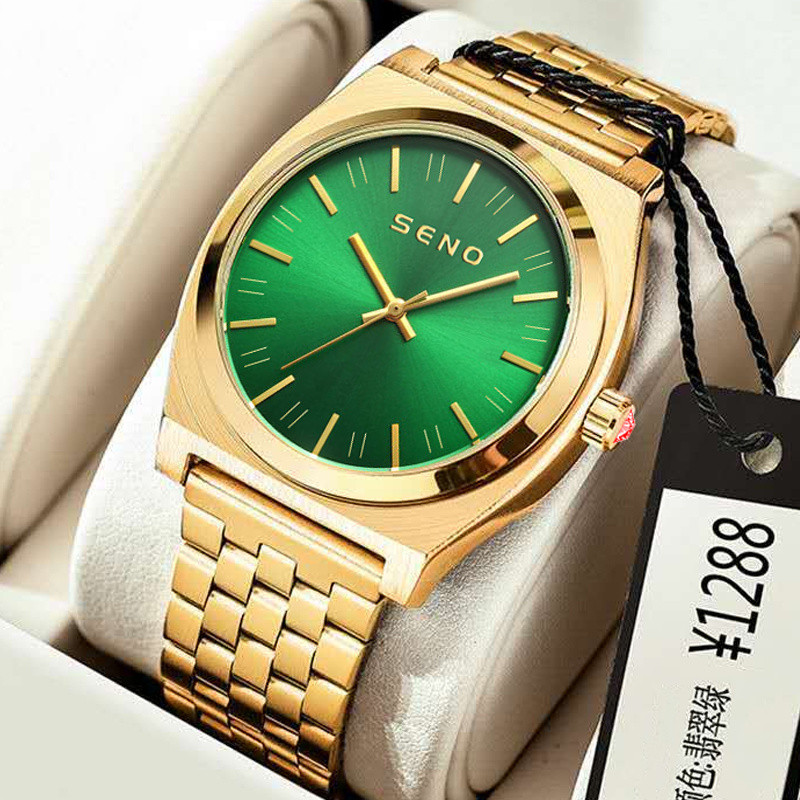 2025 jam tangan lelaki Luxury Diamond Seno Genuine Goods Green ...