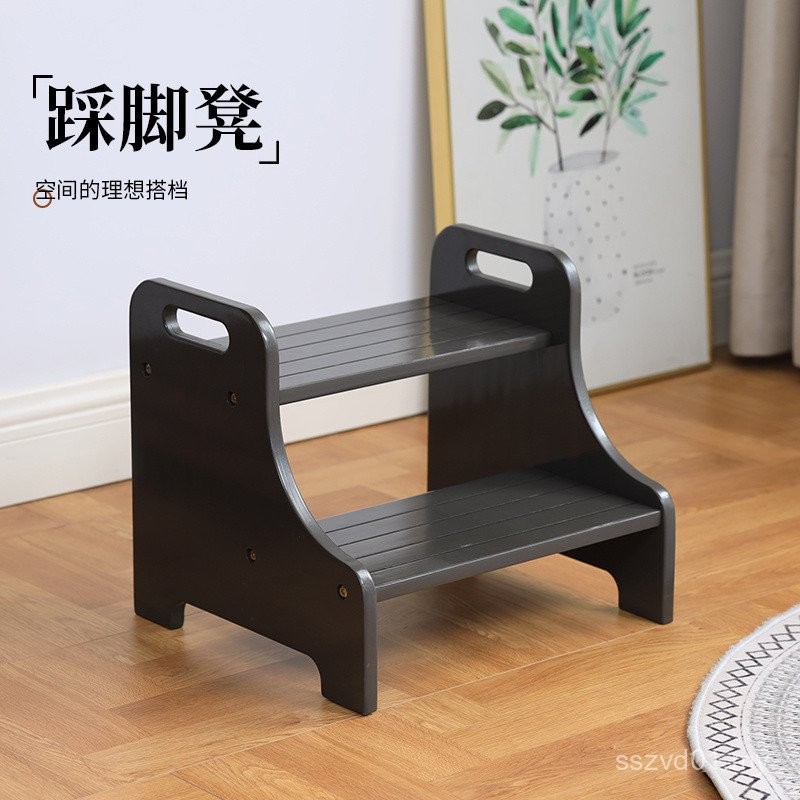 Foot Stool Solid Wood Stair Step Influencer Foot Stool Foot Step ...