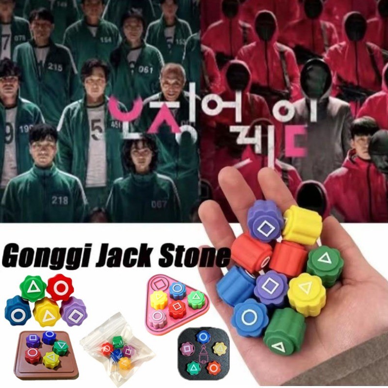 2025 Korean Folk Games Gonggi Squid Game 5 Stones Gonggi Jackstone Game ...