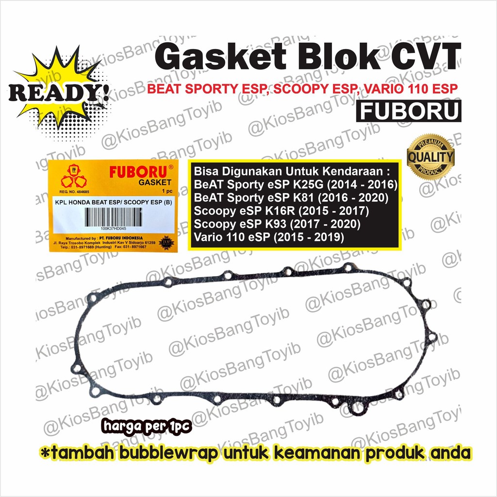Packing Gasket Block CVT Block Honda Beat Sporty Esp Scoopy Esp Vario ...