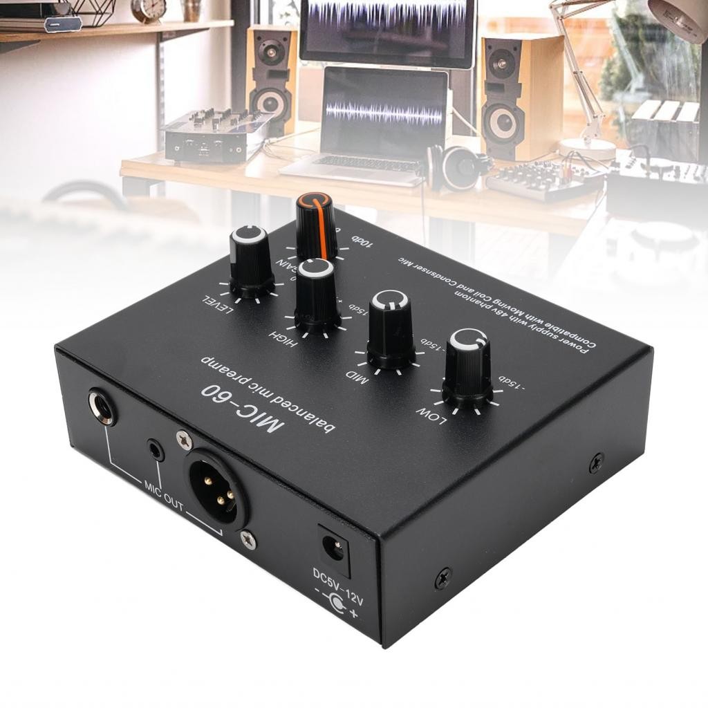 Maib Microphone Preamp Mic Booster Home Audio Power Amplifier with 3 ...