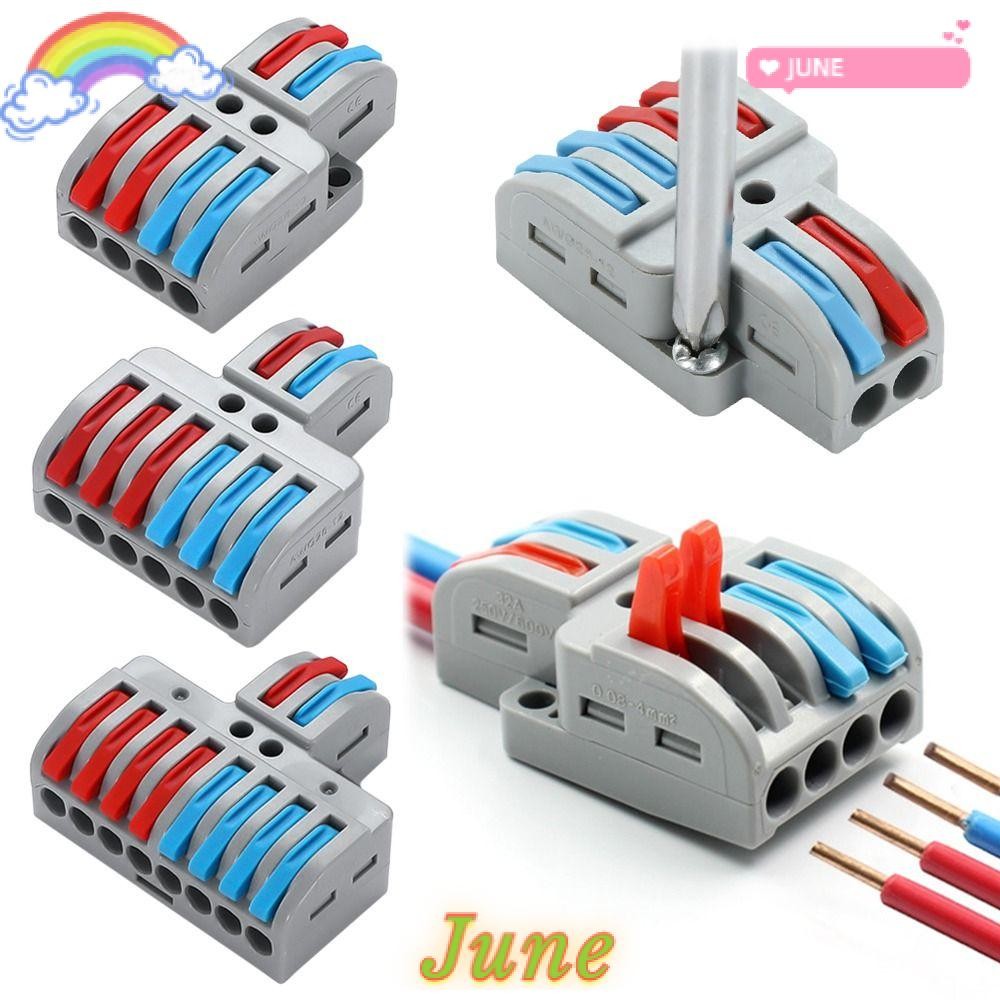 June1 Quick Terminal Block Mini Universal Compact Wire Connector Quick Electrical Cable Splice