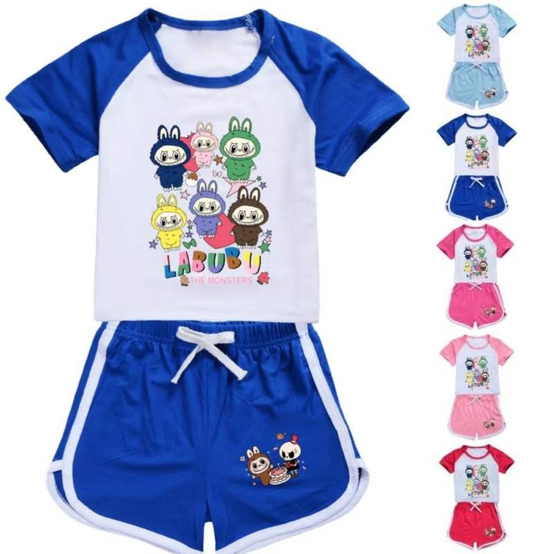 Popmart clothes Labubu shirt and shorts set for kids S14 | Shopee Malaysia