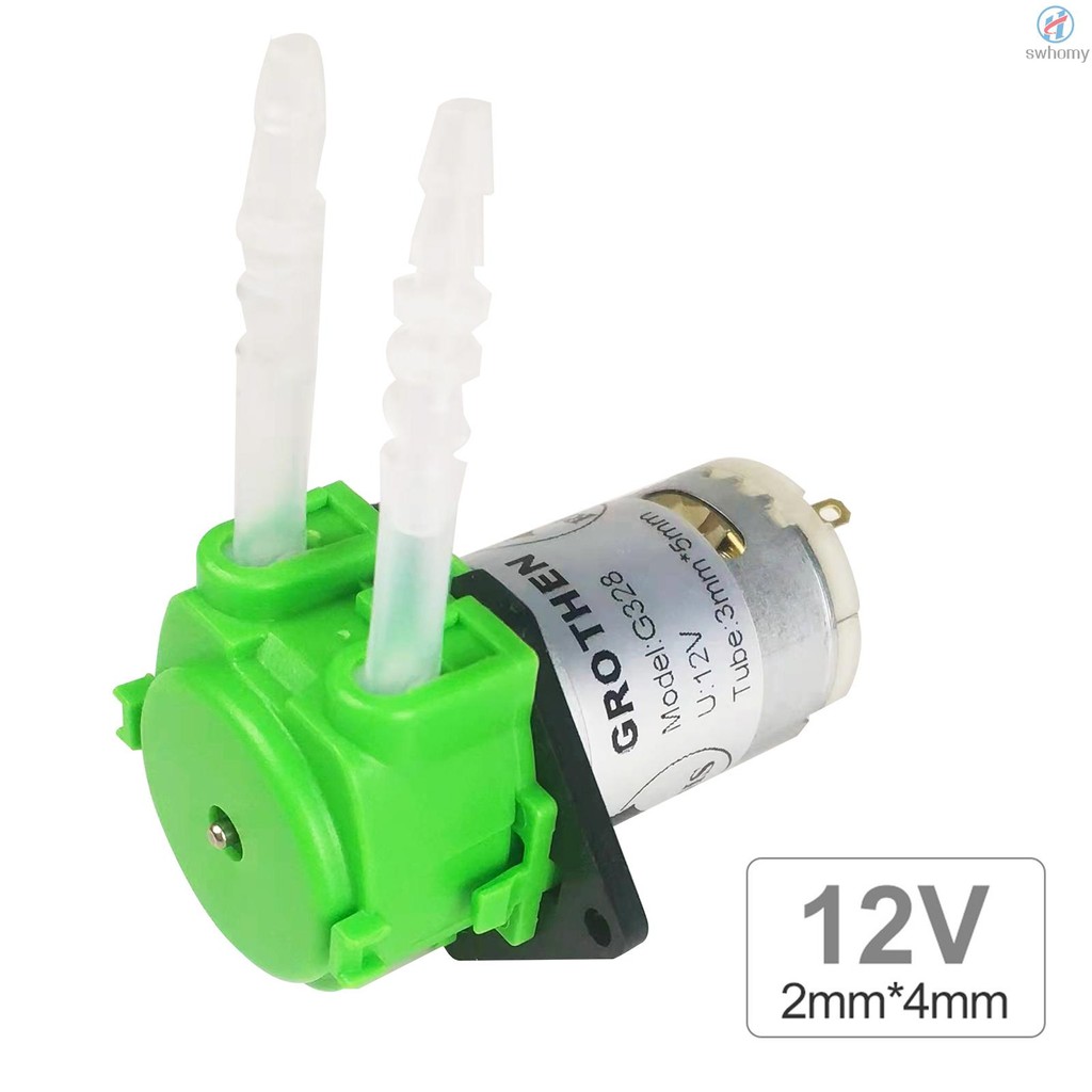 【swhomy】- DC 12V Dosing Pump Peristaltic Pump Mini Water Liquid Pump ...