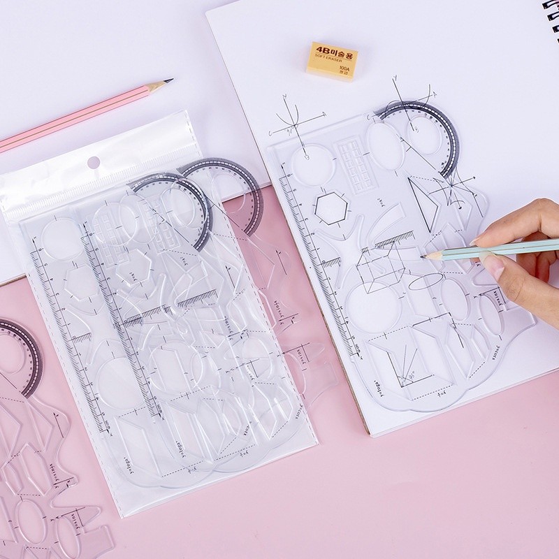 Measuring Tape Multifunctional Geometric Figure Function Ruler Drawing ...