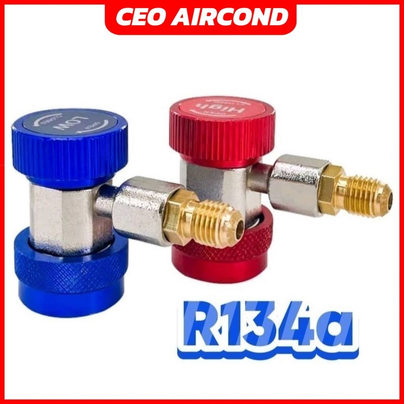 CEOapt Freon R134A High Low Auto Car Quick Coupler Connector Brass ...