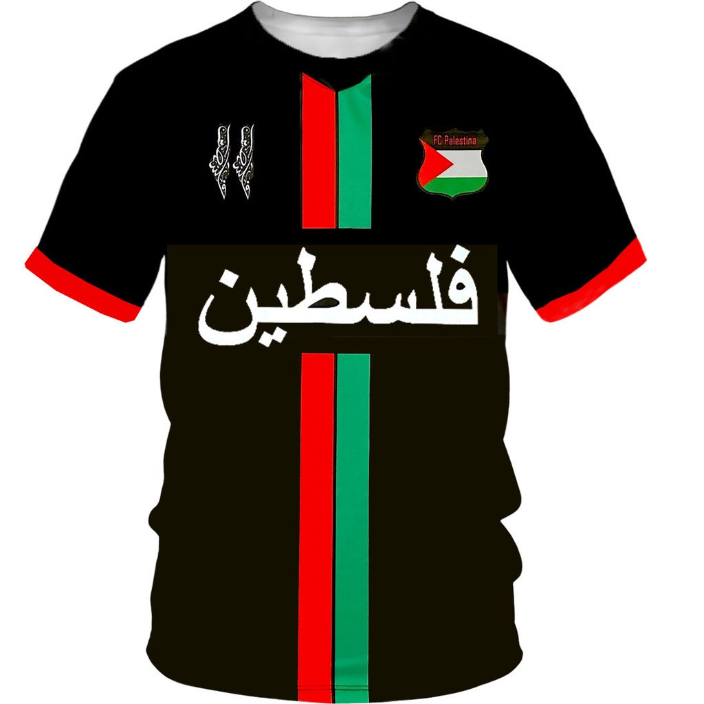 2024 New Gaza TSHIRT - PRAY FOR Gaza Black Striped (red/green) Fashion ...