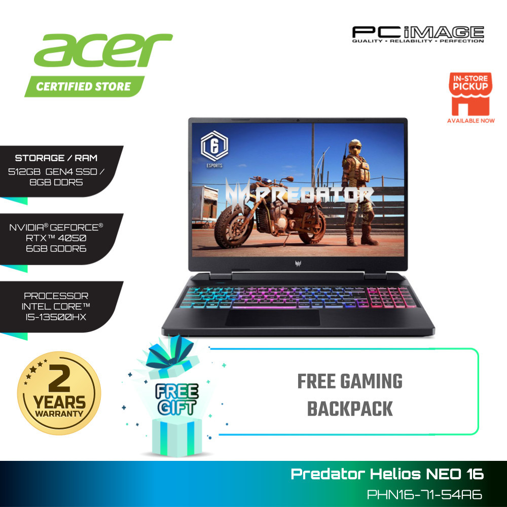 Acer Predator Helios NEO PHN16-71-54A6 16" Laptop (I5-13500HX|8GB DDR5 ...