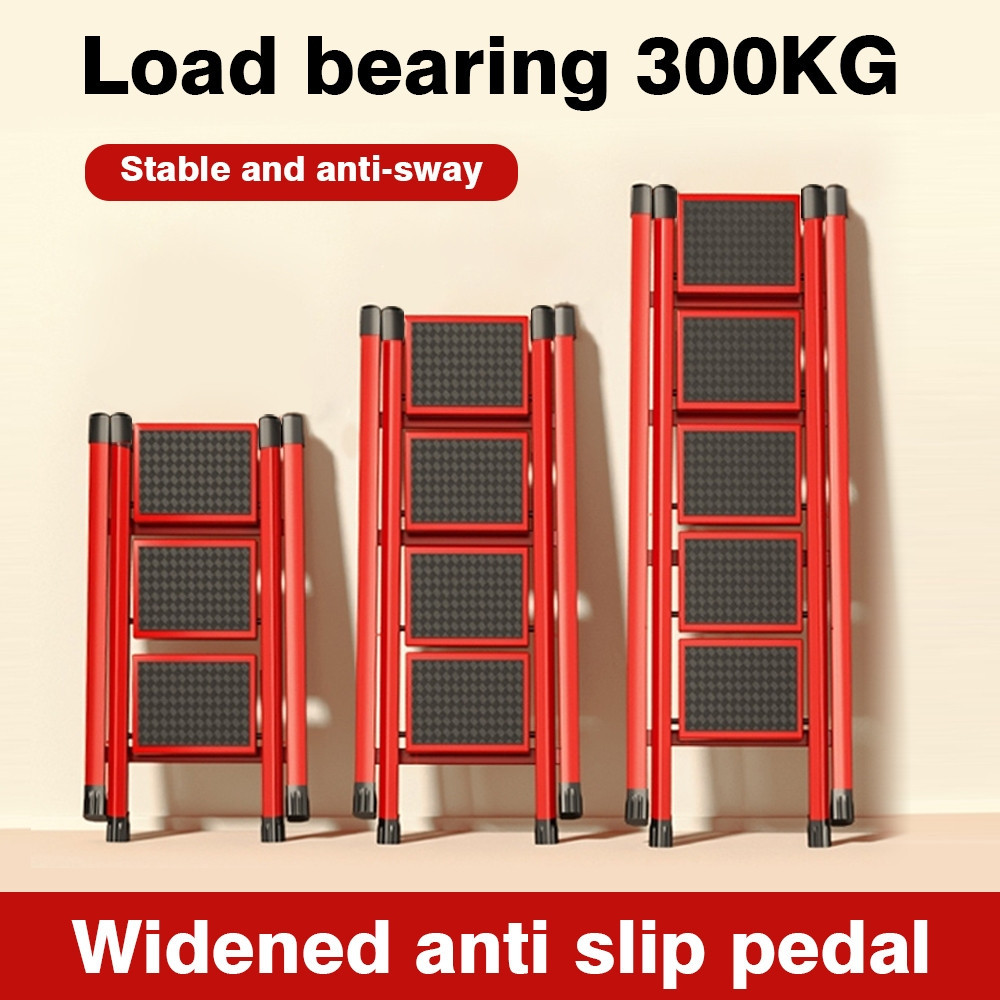 3/4/5 Step Ladder Foldable Aluminum heavy duty Hagdanan Folding Step ...