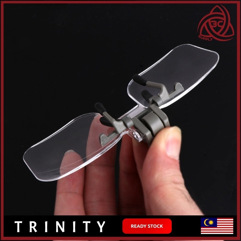 2X Zoom Enlarge Lens Glasses Style Magnifier Magnifying Glass with Clip ...