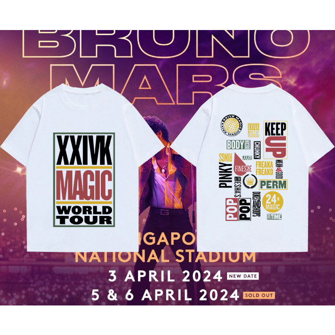 BRUNO MARS TOUR 2024 SILK SONIC Premium Men Women Control Over | Shopee ...