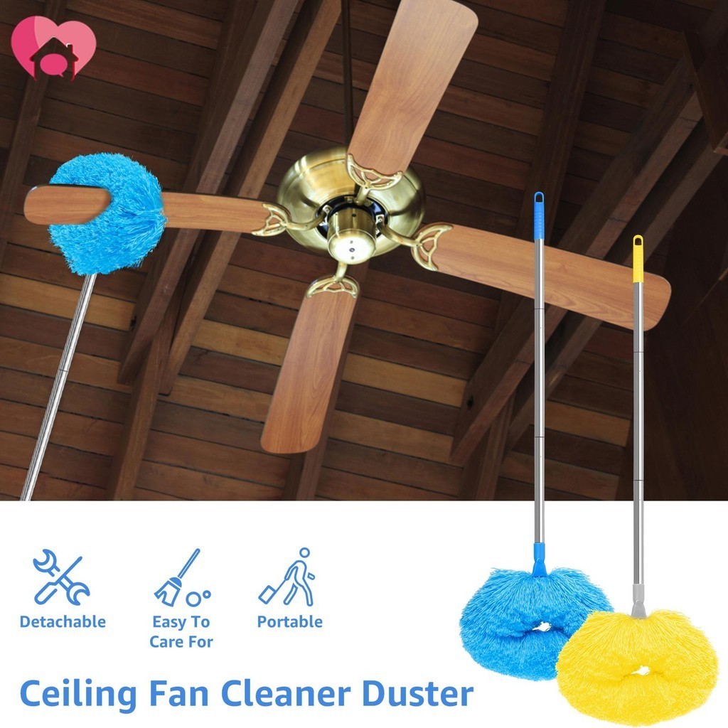 Ceiling Fan Cleaner Duster with 66.9 Inch Telescopic Handle Reusable ...