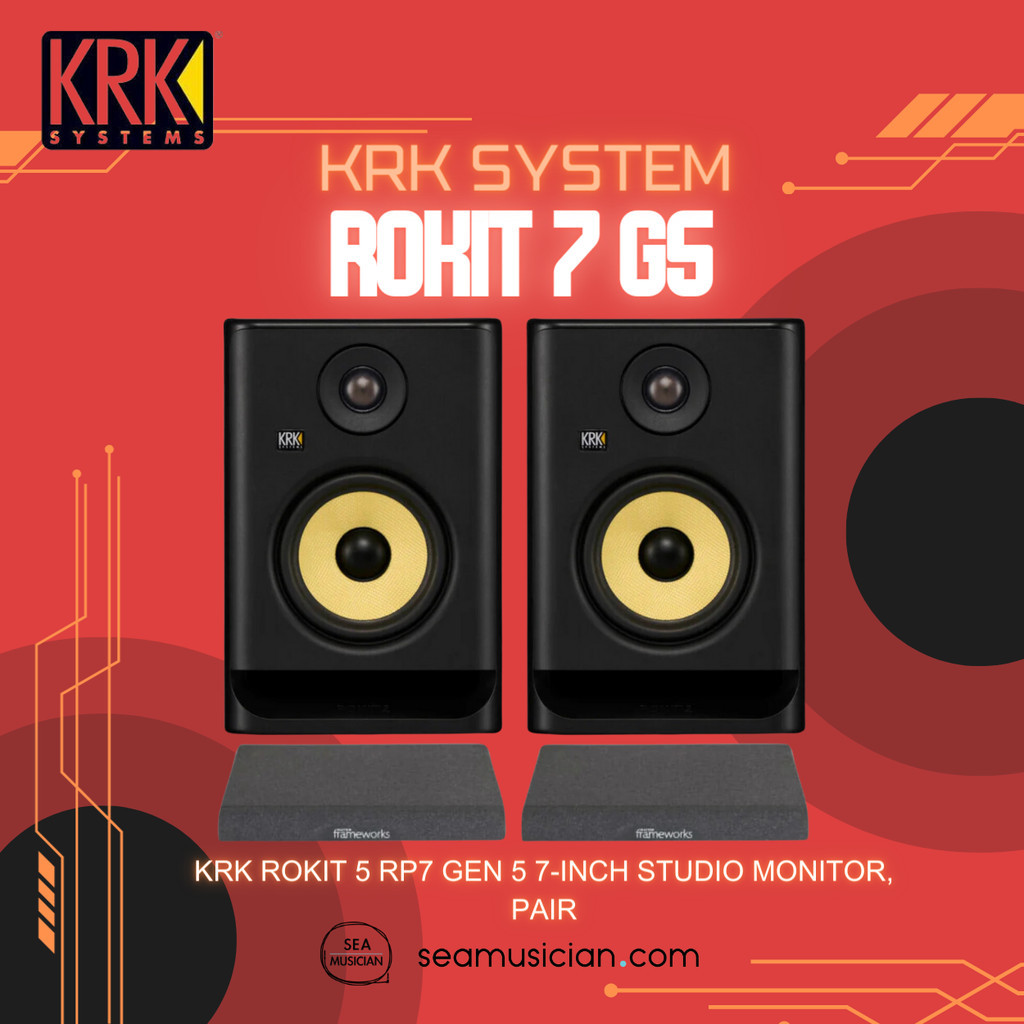 KRK ROKIT 5 RP7 GEN 5 7-INCH STUDIO MONITOR, PAIR | Shopee Malaysia