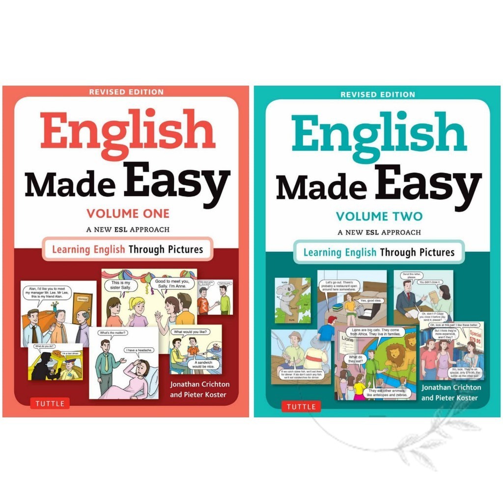 Physical Book English Made Easy Volume One 1 & Two 2 - A New ESL ...