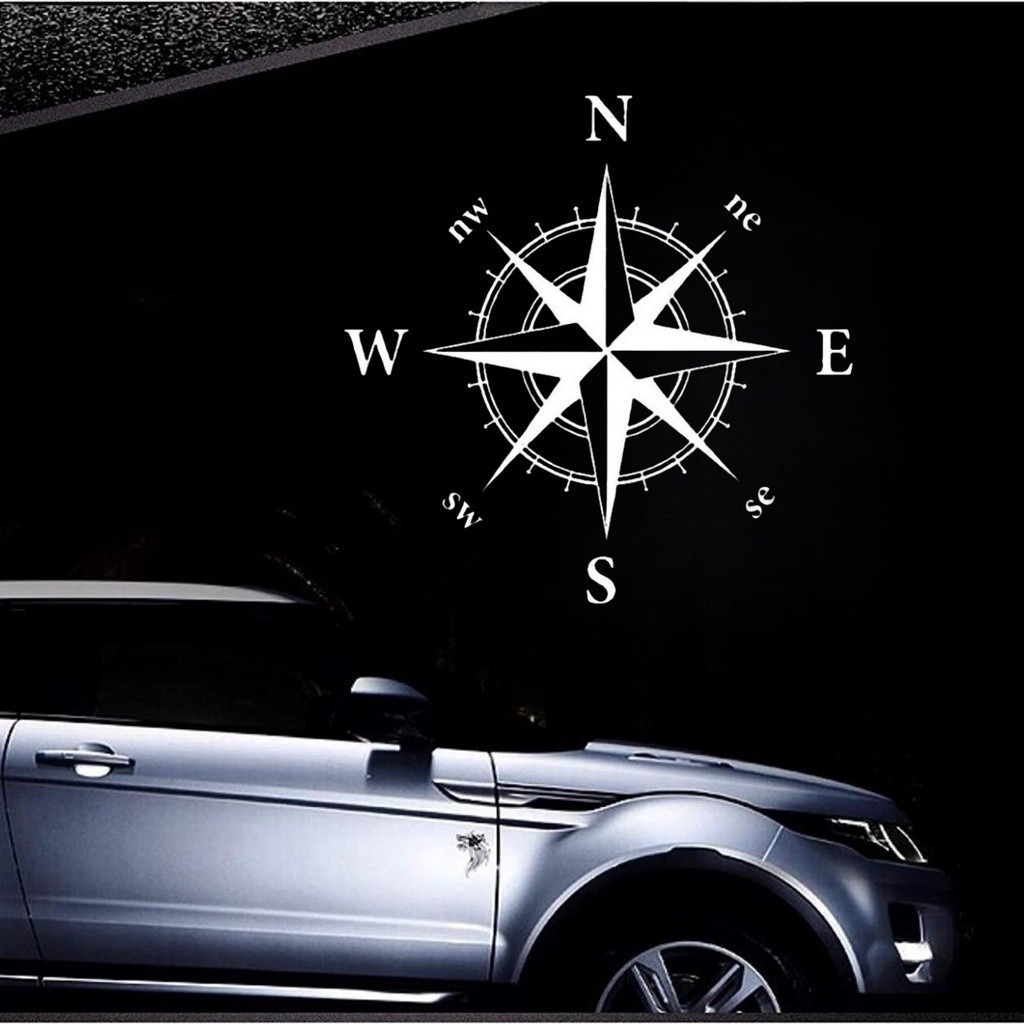 1pcs Compass Stickers for Car Hood Auto Compass Graphics Decals for SUV ...