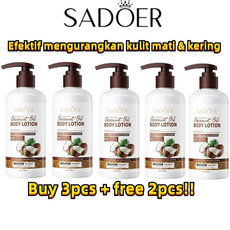 SADOER Nourishing Coconut Oil Body Lotion 300ml Whitening, Hydrating, Whitening, Body ...