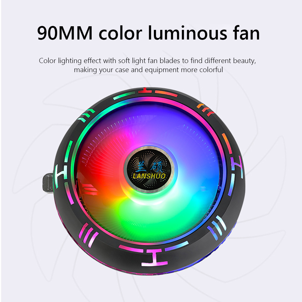 keepdreaming Lanshuo-Rgb Air Cooler For Cpu, 90mm Silent Fan With Low ...