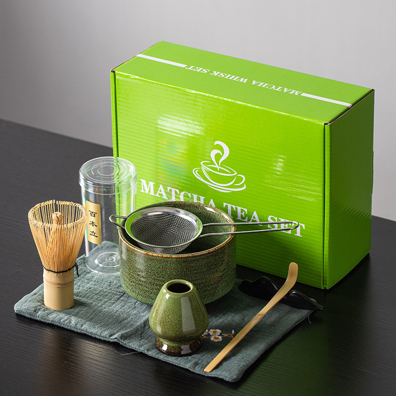 Matcha Tea Set 7-Piece Set Matcha Bowl Matcha Stirring Brush Stirrer ...