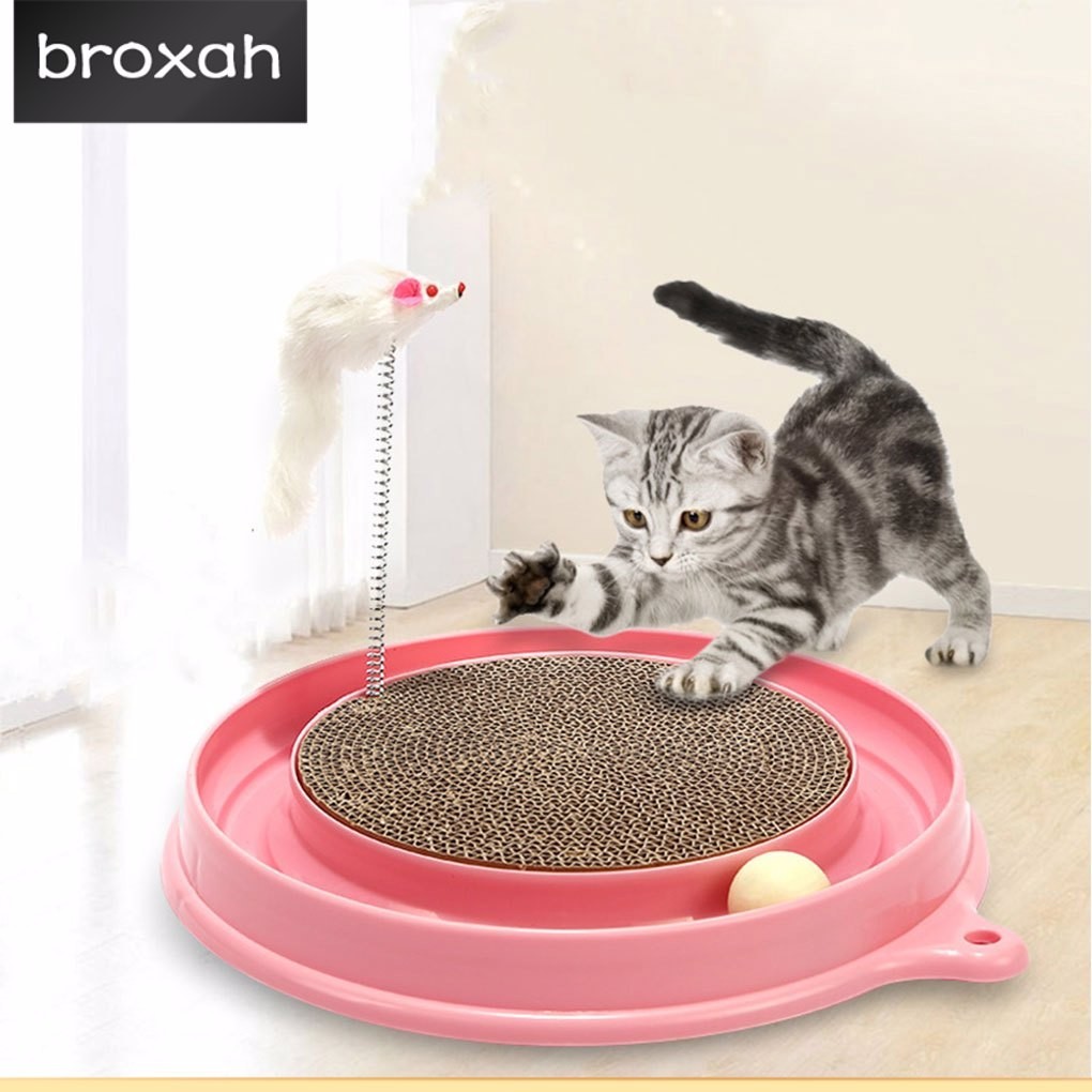 Interactive Cat Rotating And Cat Scratcher Rotating Toy Accessories ...
