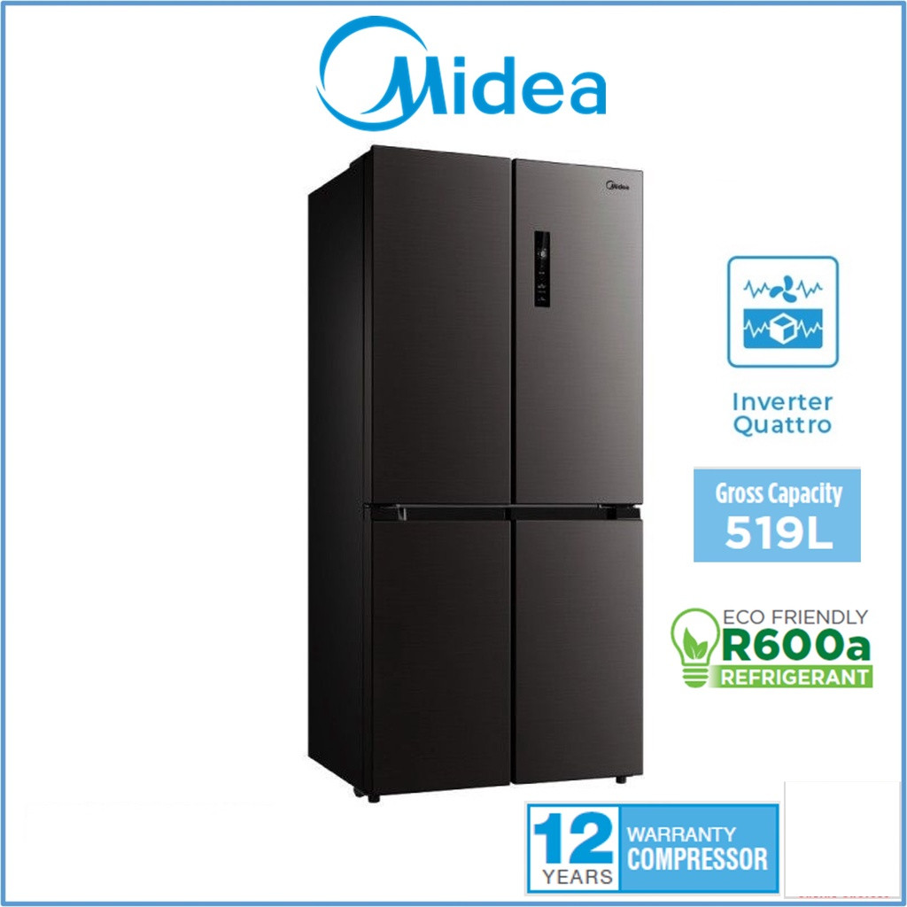 Midea MDRF632FGF28 Inverter 4 Doors / Multi Door Refrigerator Peti ...