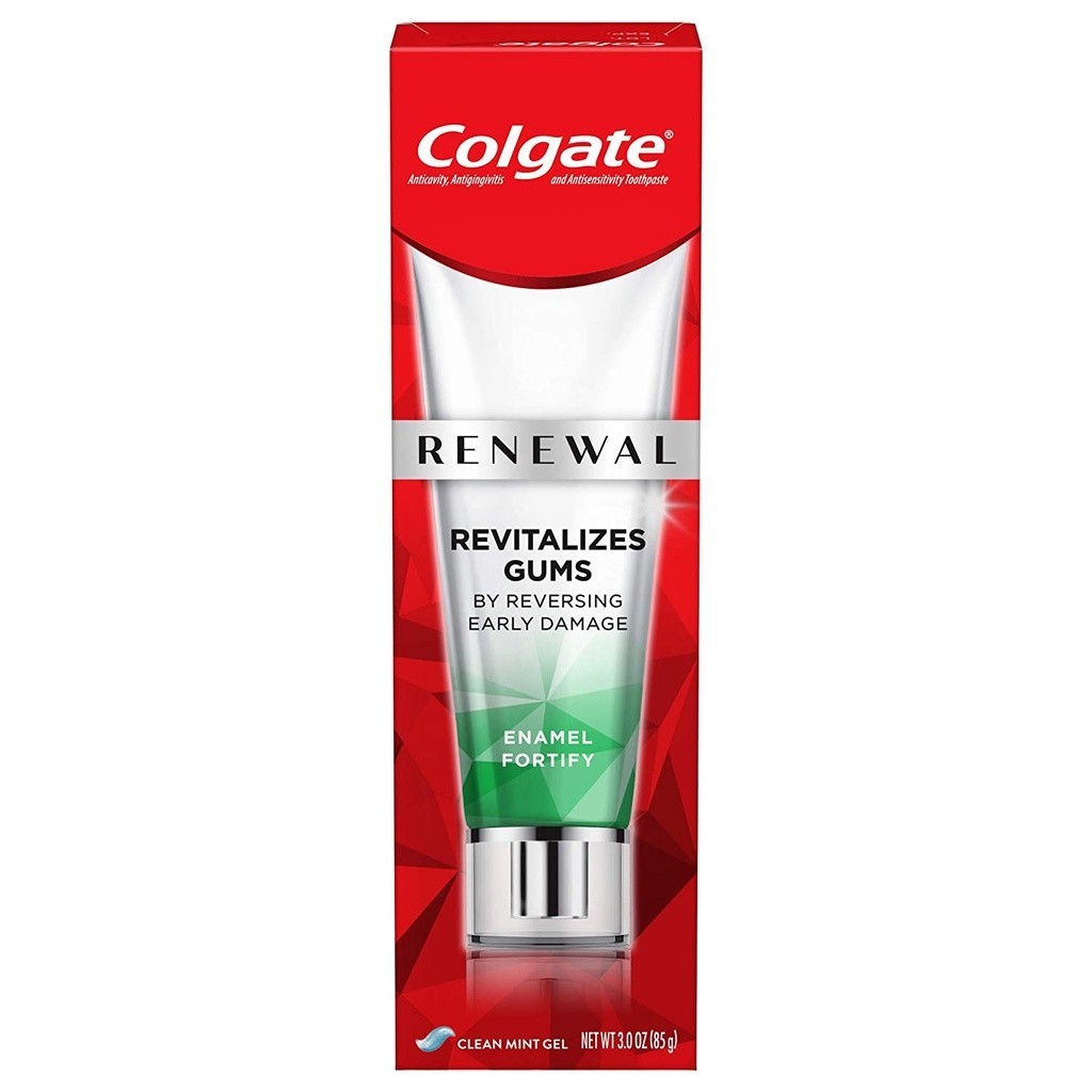 Colgate Renewal Gum Toothpaste, Enamel Fortify Clean Mint Gel Formula ...