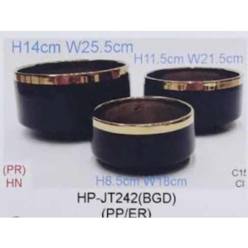 G4U - Modern Gold Line Design Ceramic Flower Plant Pot Pasu Bunga ...