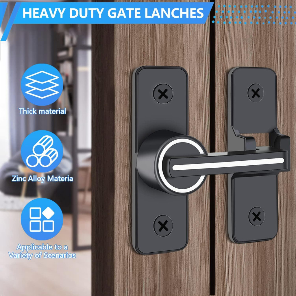 Door Handle Cabinet Handle Free Punch Door Latch Indoor Keyless Twist ...