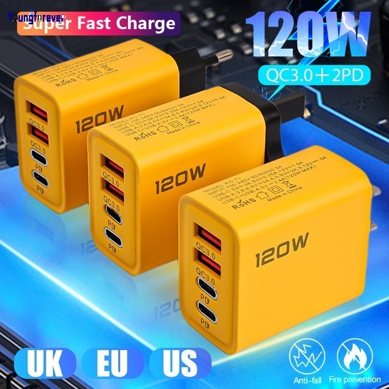 Universal PD 120w Fast Charging Mobile Phone Charging Plug / 5V 2A US ...