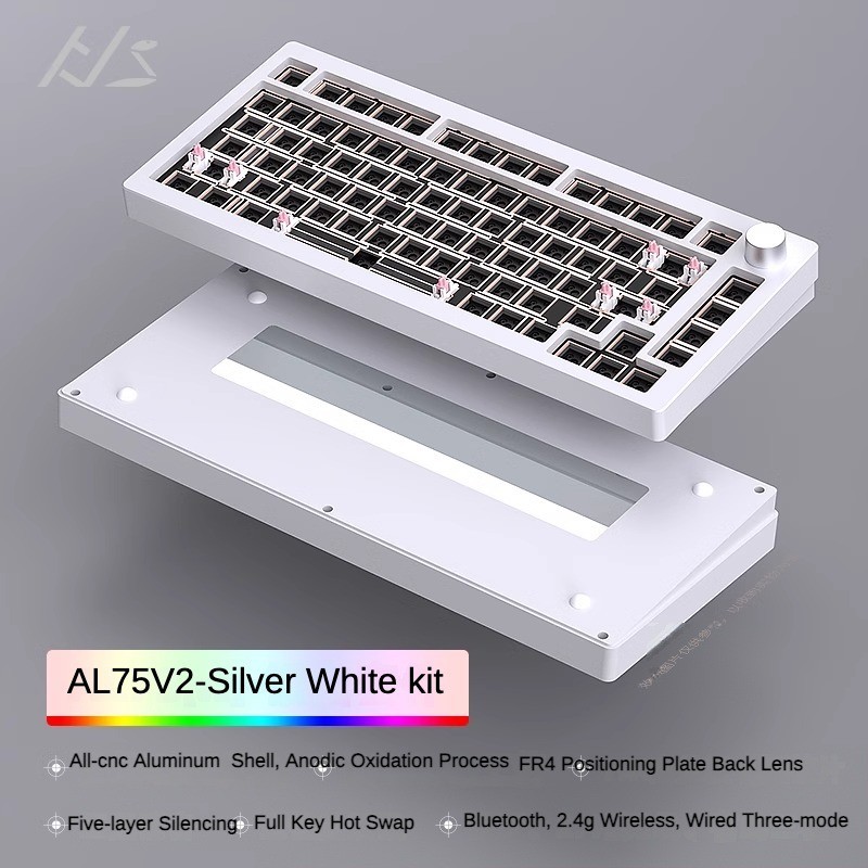 2024 New! Lychee Gaming AL75V2 CNC Tri-mode Mechanical Keyboard Kit ...
