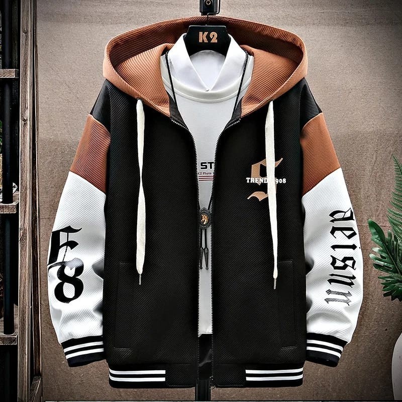 Vallina Outfit - F8 Baseball Jacket Hoodie Zipper Matt Fleece Thick ...