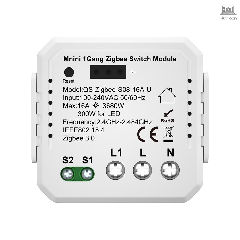 QS-zigbee-S08-16A-U Tuya ZigBee Zigbee Push Button Normal Switch Module ...