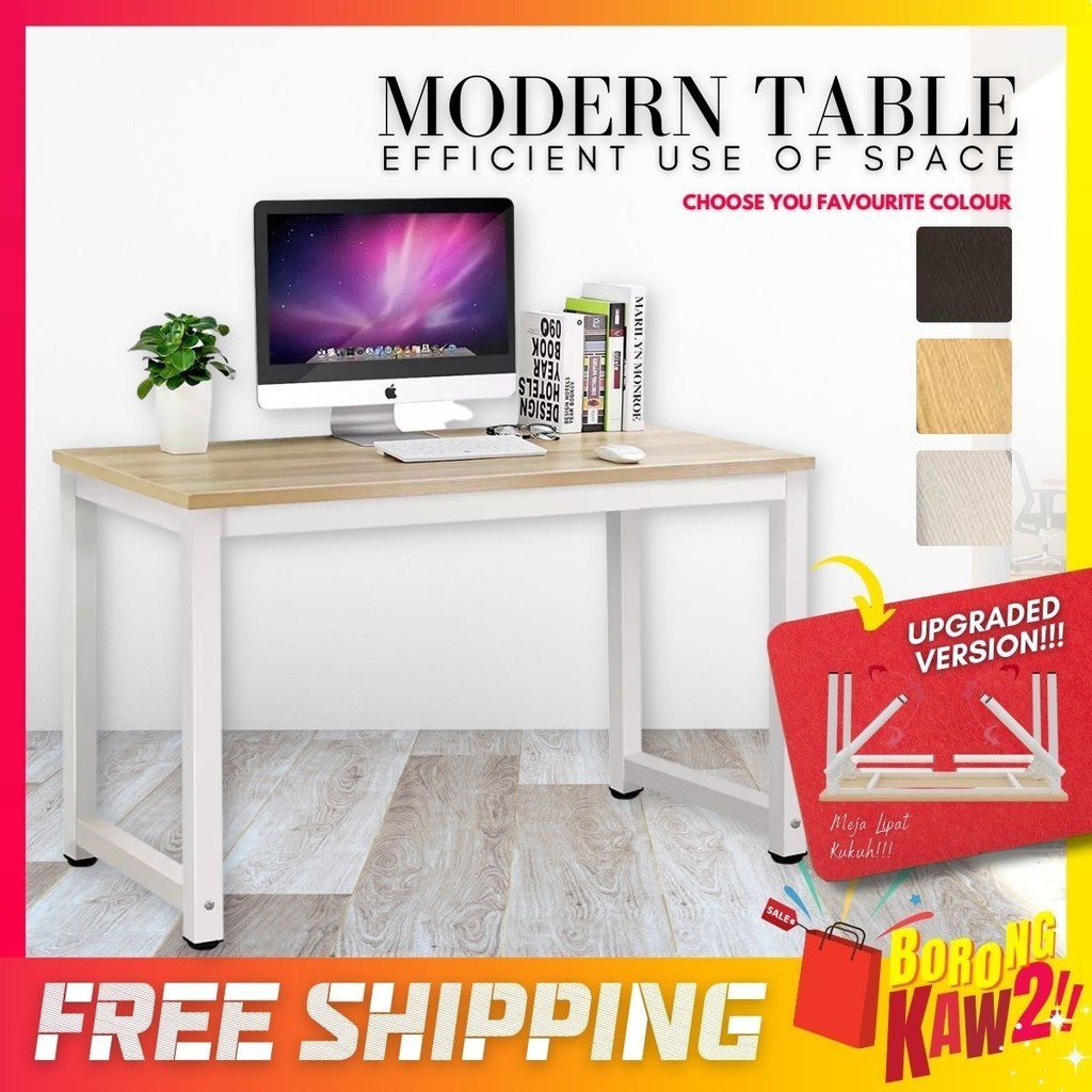 BKK 80cm Square Type Modern Table Office Table Study Table Meja Belajar ...