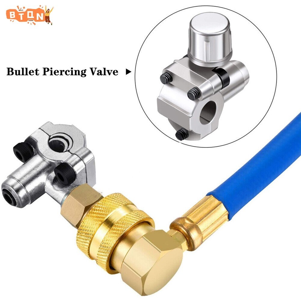 [BTQN] Refrigerator Piercing Puncture Valve with Spanner Air Conditioner Line Tap Valve | Shopee ...