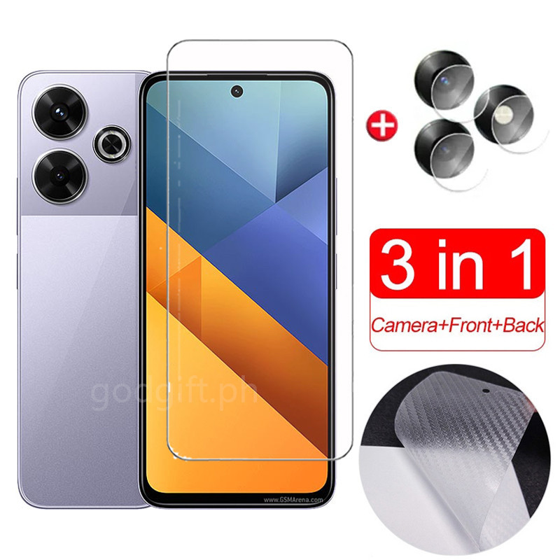 For Xiaomi Poco M6 4G Tempered Glass Full Cover Screen Protector for ...