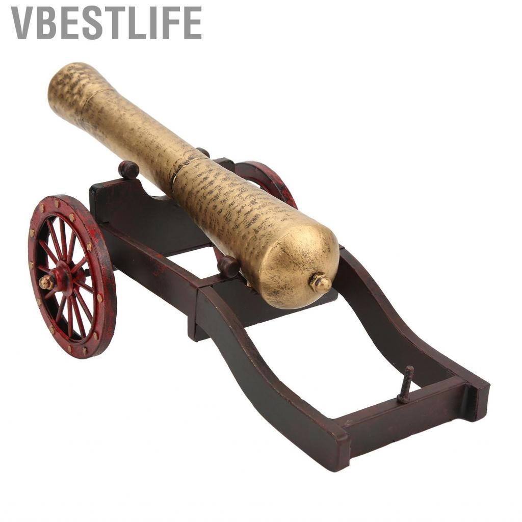 VBESTLIFE Retro Model Red Wheel Cannon Props Model for Tables ...