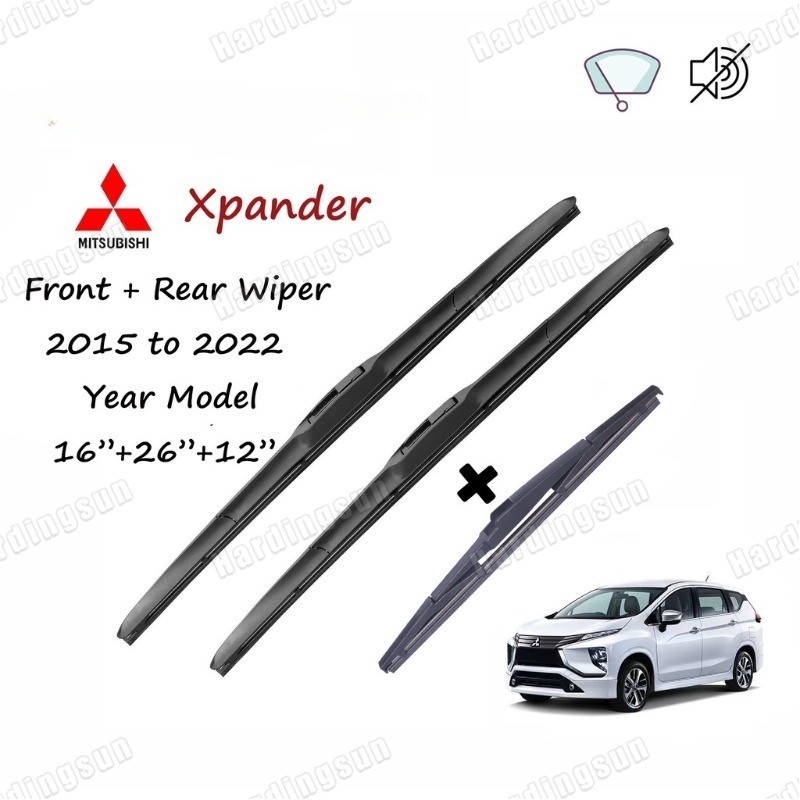 Mitsubishi Xpander Front+rear 16+26+12 Wiper Blade for 2015 to 2022 ...
