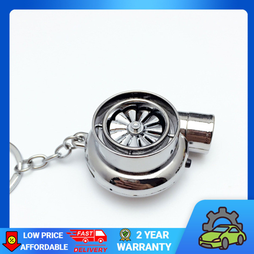 Car Metal Keyring Sound Turbo Key Sleeve Bearing Spinning Model Turbine ...