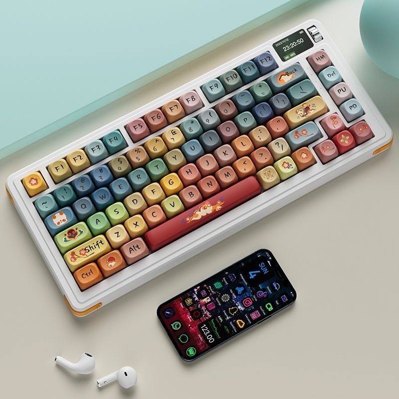 Red Panda Theme Keycaps PBT, OQO Profile, Cute Style, Sublimation ...