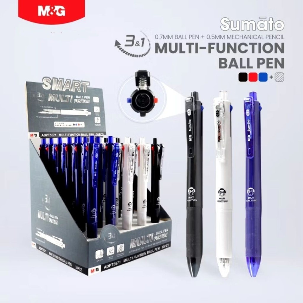 M&G Sumato Multi-Function Pen + Mechanical Pencil 0.5mm ADPT5571 - (1's) | Shopee Malaysia